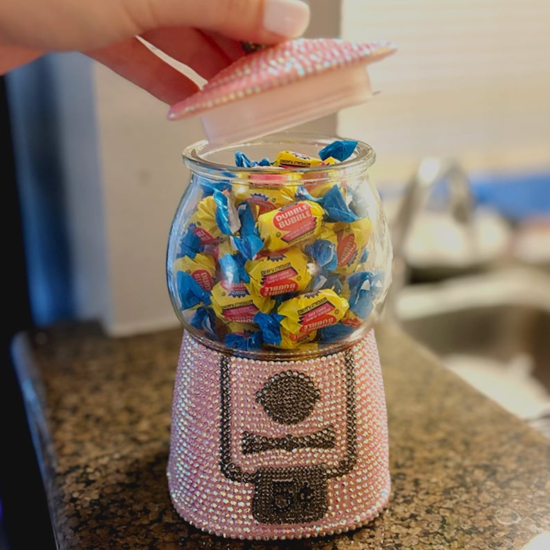 Rhinestone Gumball Machine Candy Jar - Etsy