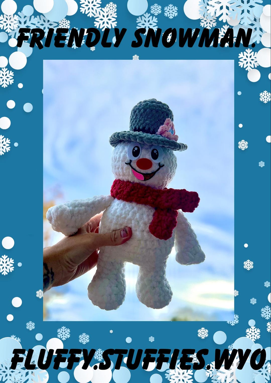 Friendly Snowman Crochet Pattern - Etsy