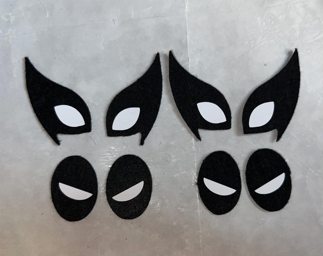 Dead Pool and Wolverine Felt Eyes for Itty Bitty Pattern - Etsy