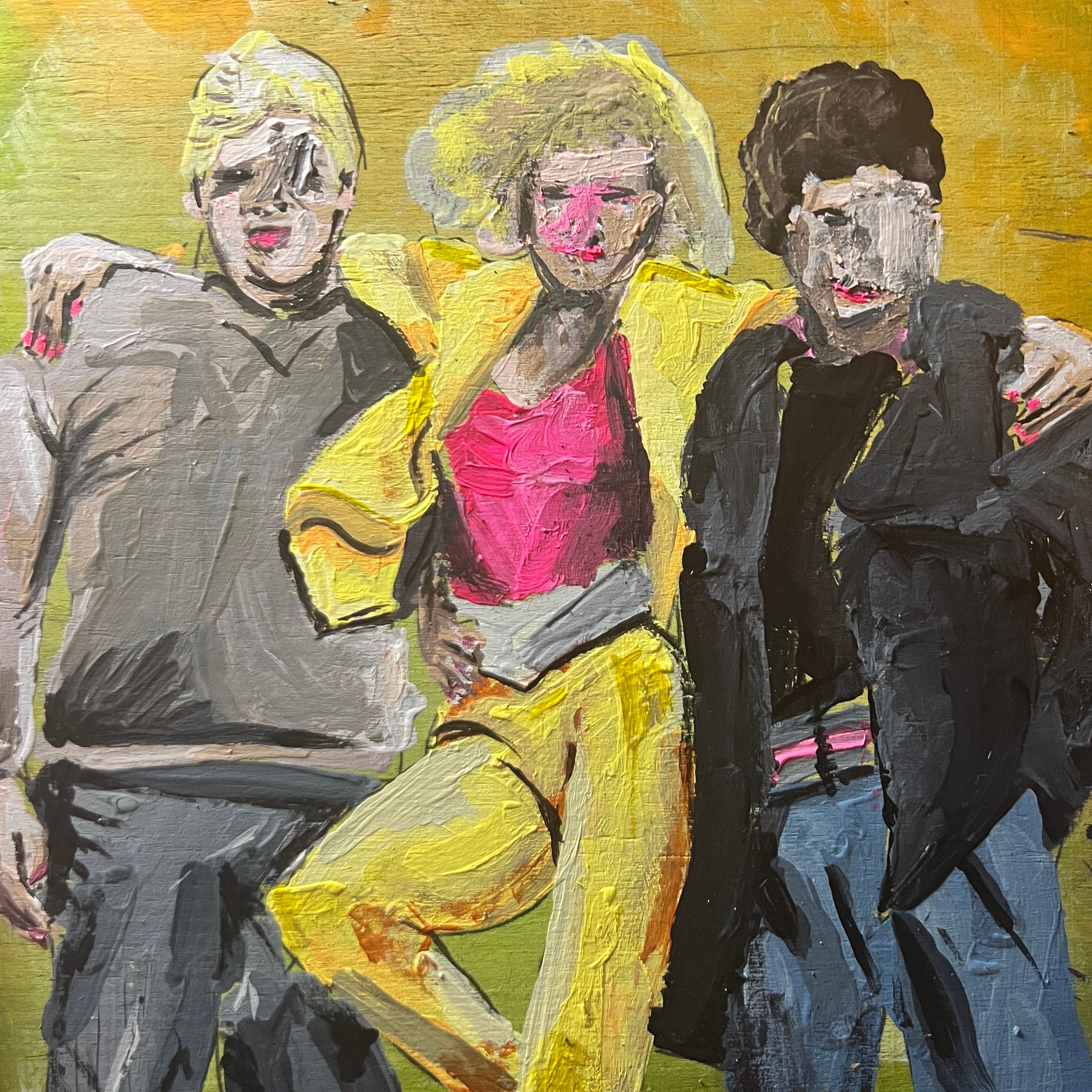 Bacon People - Hand Painted - Signed - Acrylic on Wood - Etsy