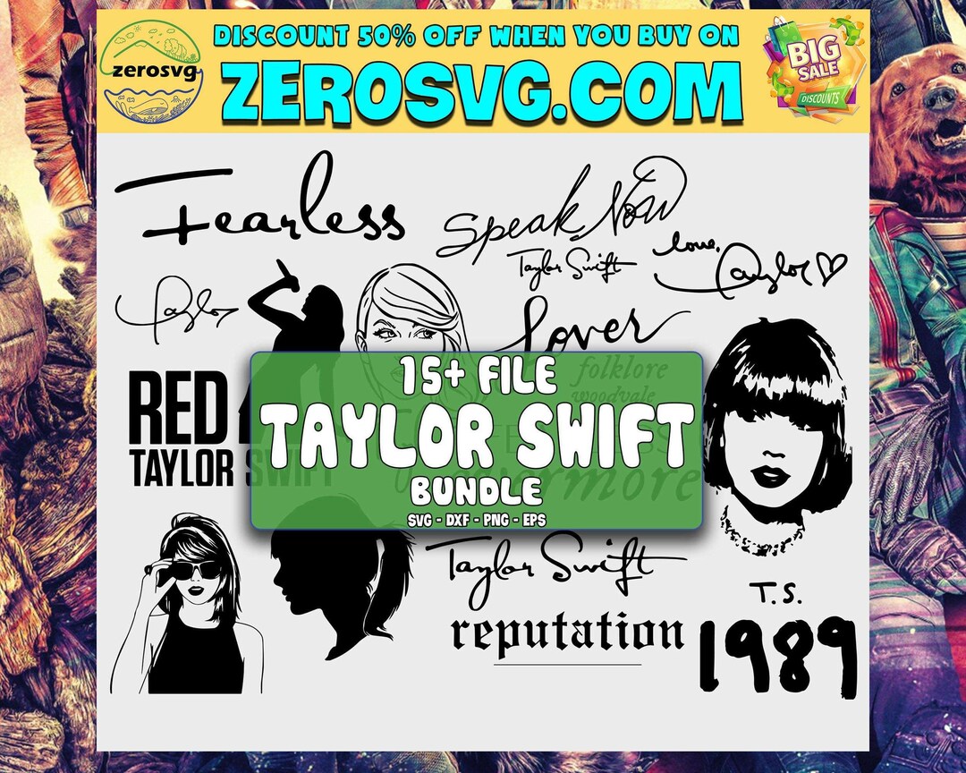 15 File New Taylor Swift Svg Bundle Swifties Svg DXF EPS - Etsy
