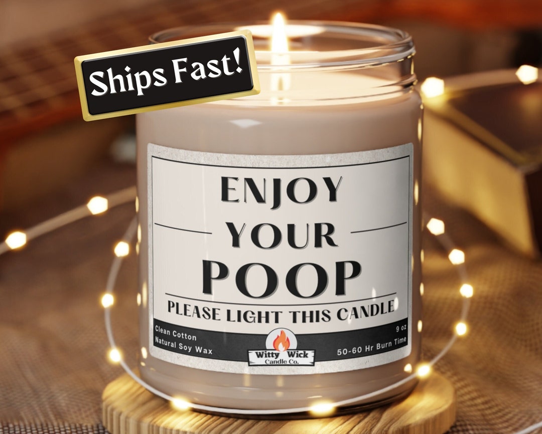 Enjoy Your Poop Candle, Funny Poop Candle, Back of Toilet Decoration ...
