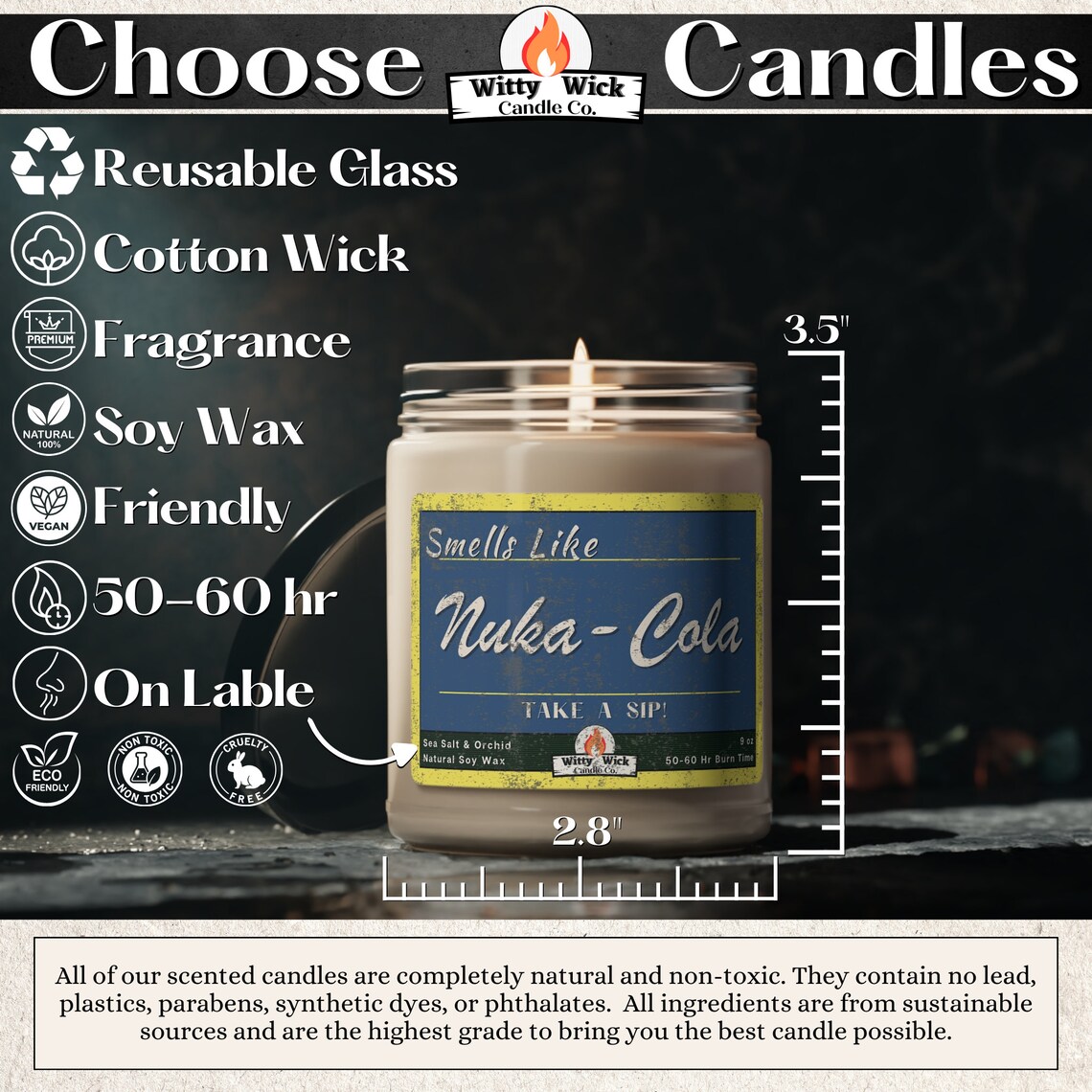 Fallout Candle, Fallout Decoration, Nuka Cola Glass, Nuka Cola Bottle ...