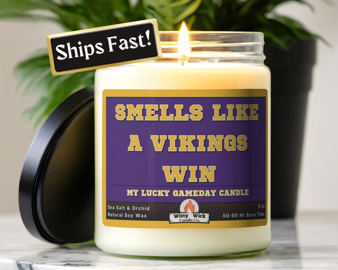 Smells Like A Vikings Win Candle, Vikings Game Day Candle, MN Vikings ...