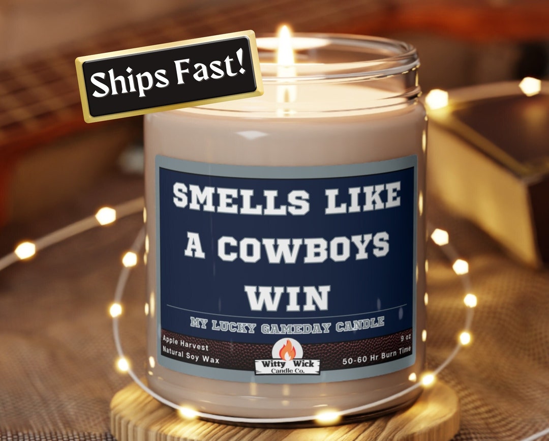 Smells Like A Cowboys Win Game Day Candle, Dallas Cowboys Playoff Win ...