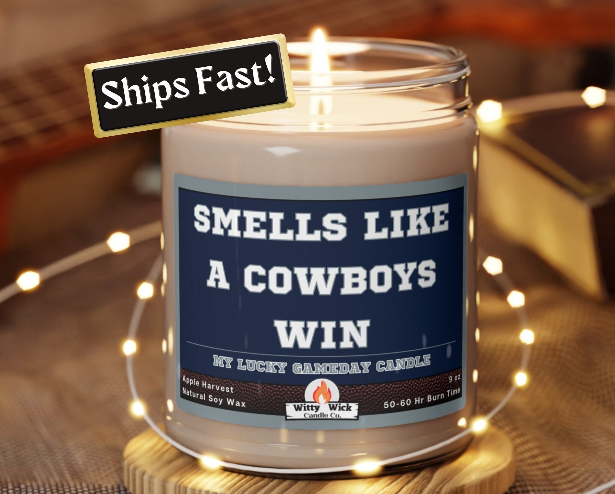 Smells Like A Cowboys Win Game Day Candle, Dallas Cowboys Playoff Win ...