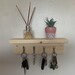 Handmade Wall Mounted Key Holder With Shelf silver Hooks Key Holder ...