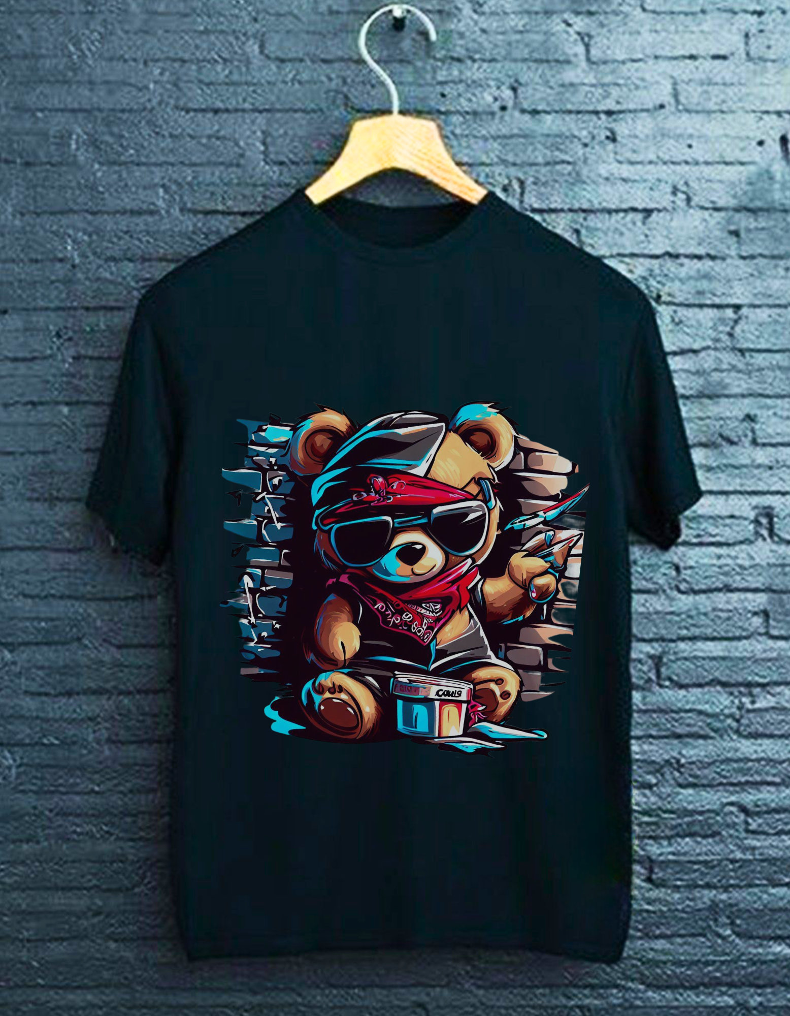 Ganster Teddy Bear Urban Clothing Pop Culture T-shirt Collection ...