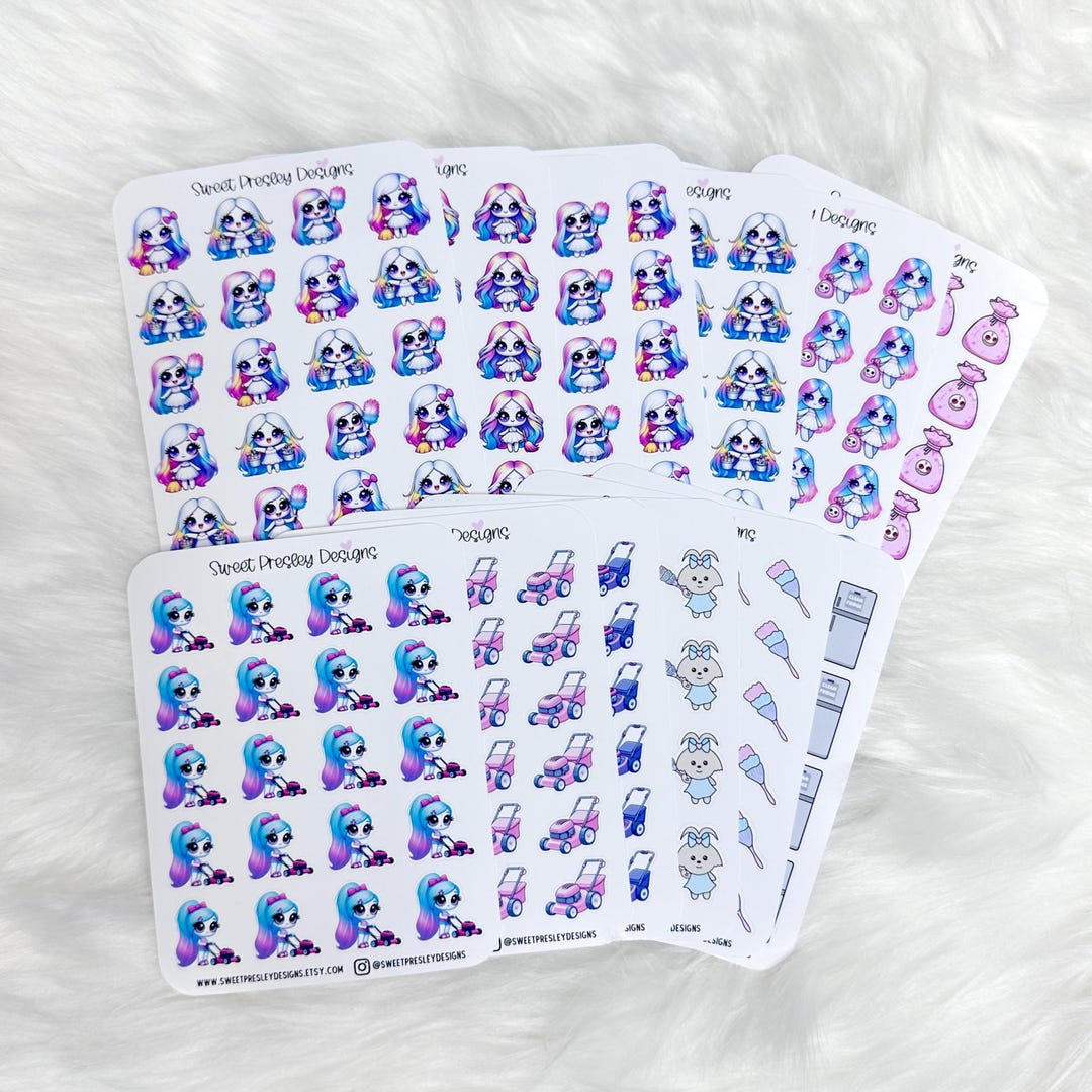 Chores - Cleaning Stickers | Functional Stickers | Yard Work Stickers ...