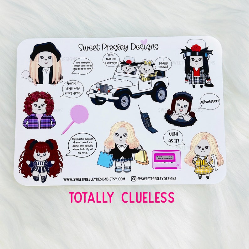 Totally Clueless Deco Stickers | Die Cut Stickers | Passport A6 ...
