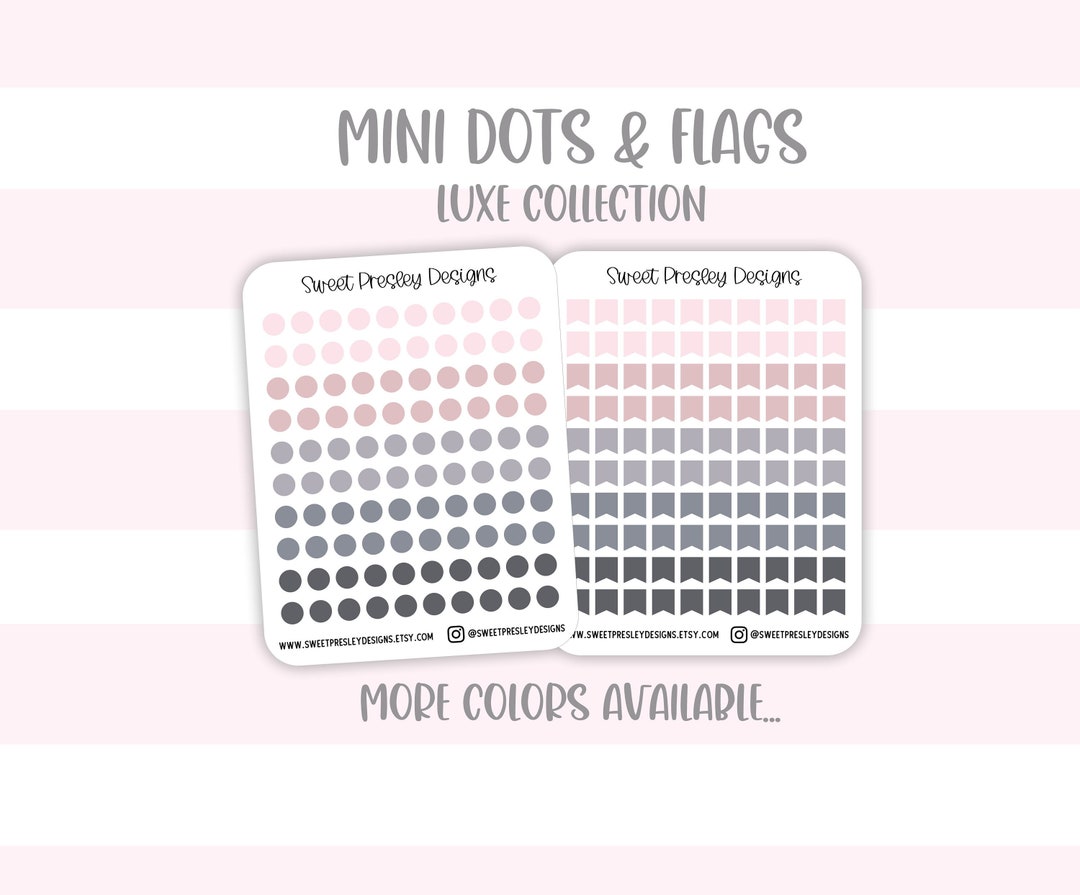 Mini Dot Stickers Mini Flag Stickers Luxe Collection Planner Dot ...