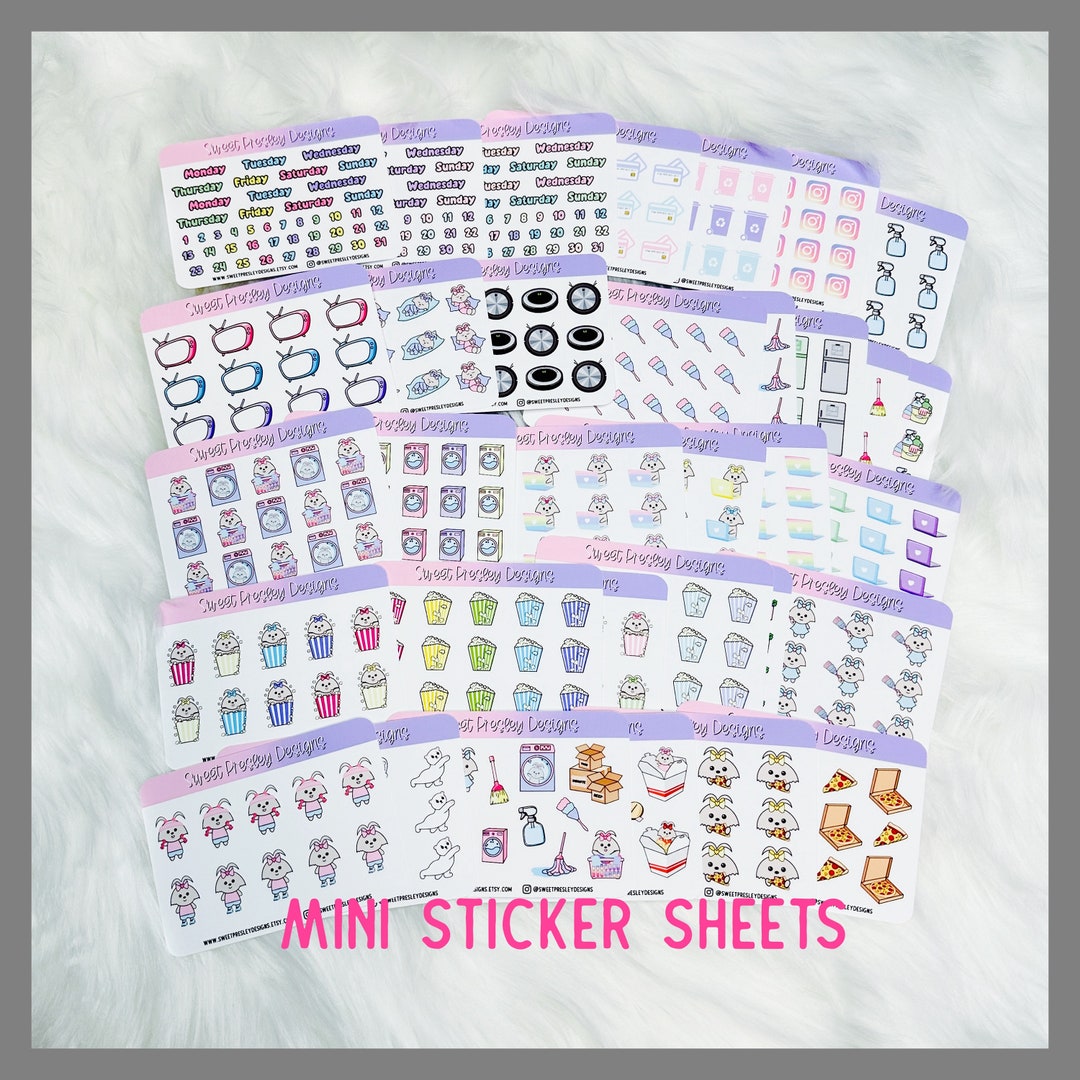 Mini Functional Sticker Sheets | Mini Deco Sticker Sheets | Mini Bujo ...