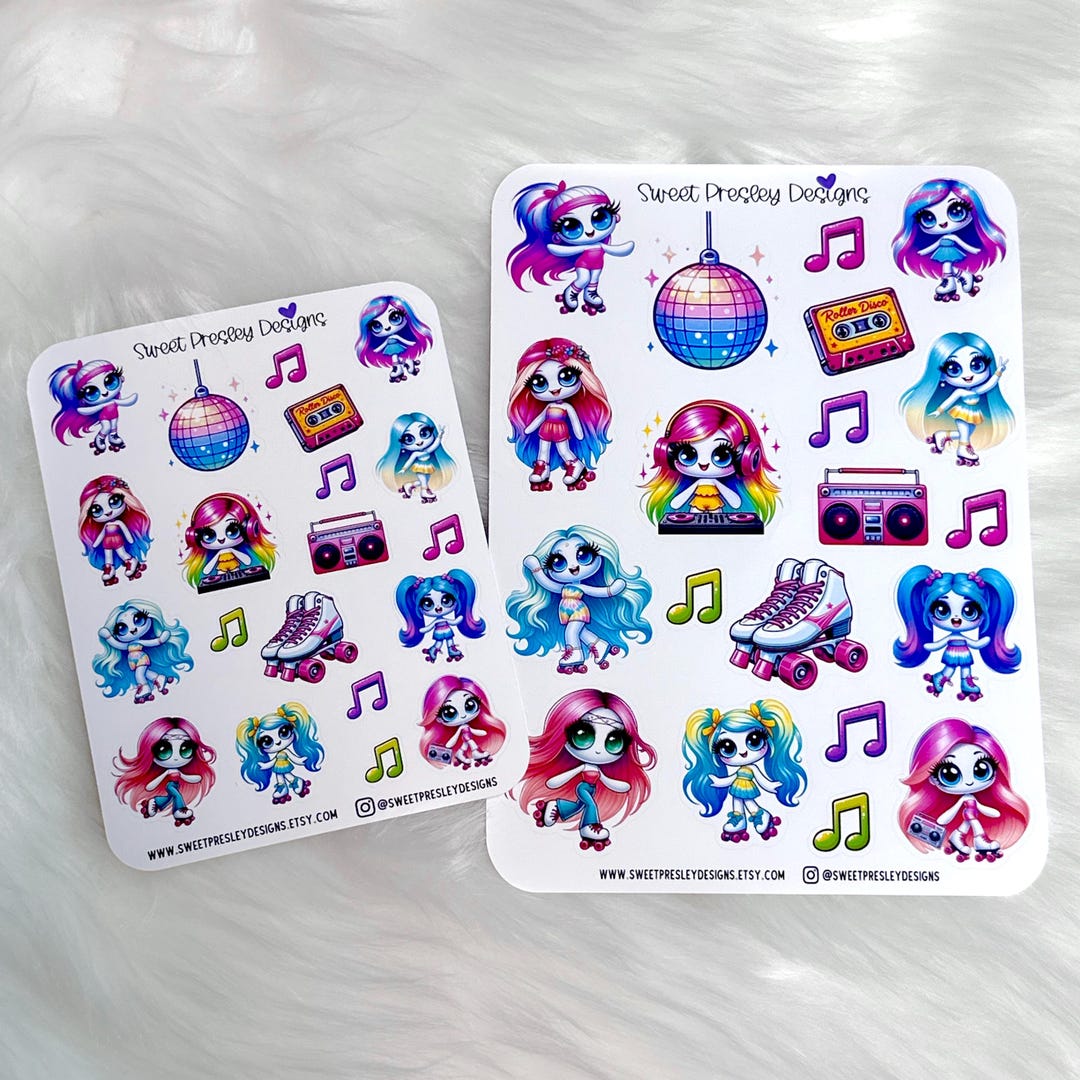 Roller Disco Deco Stickers | Voo Stickers | Planner Stickers ...