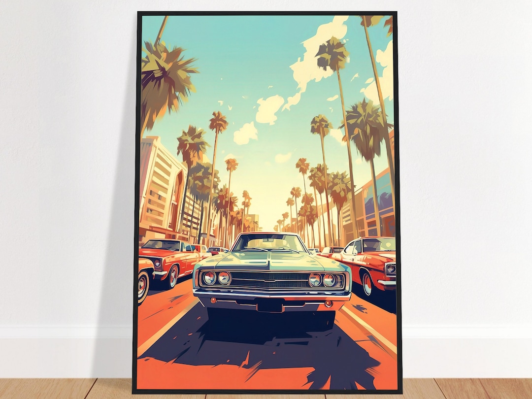 Muscle Car Travel Poster Vintage Car Wall Art Home Decor Art Print ...