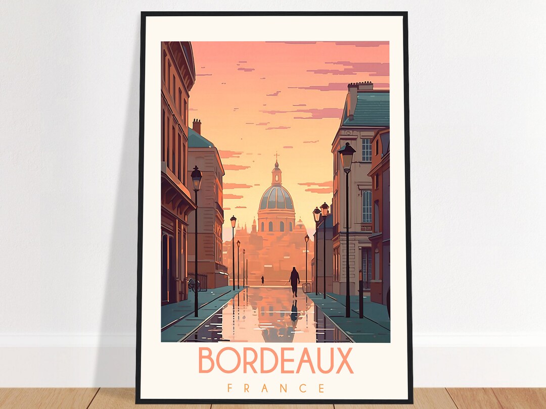 Bordeaux Travel Poster France Vintage Europe Wall Art Home Decor Art ...