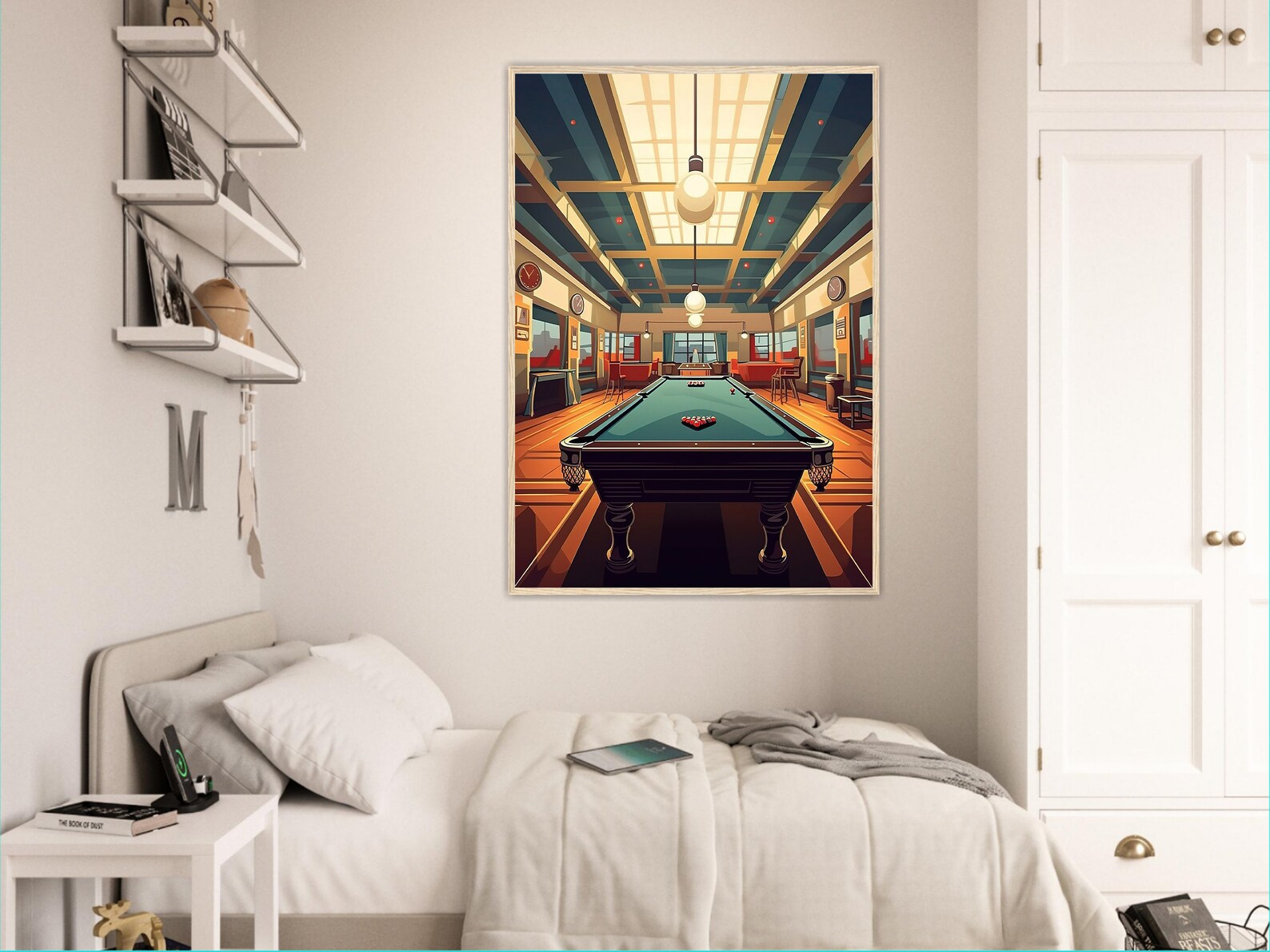 Pool Table Poster Billiards Vintage Game Wall Art Home Decor Art Print ...