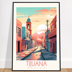 Tijuana Travel Poster Mexican Vintage Wall Art Home Decor Art Print ...