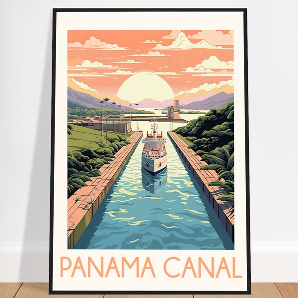 Panama Canal Travel Poster - Etsy