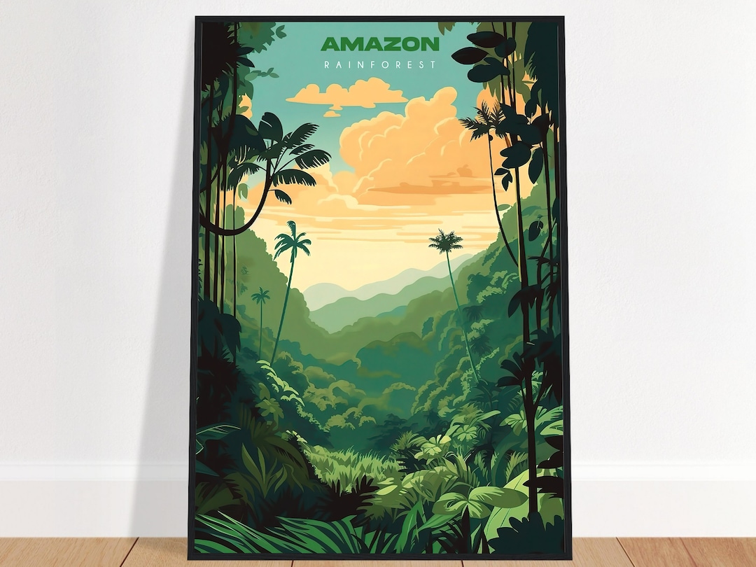 Amazon Rainforest Travel Poster Vintage Wall Art Home Decor Art Print ...