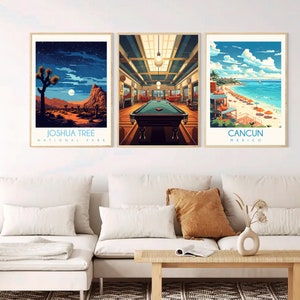 Pool Table Poster Billiards Vintage Game Wall Art Home Decor Art Print ...