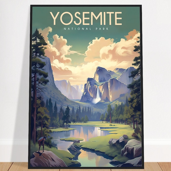 Yosemite National Park Travel Poster - Etsy