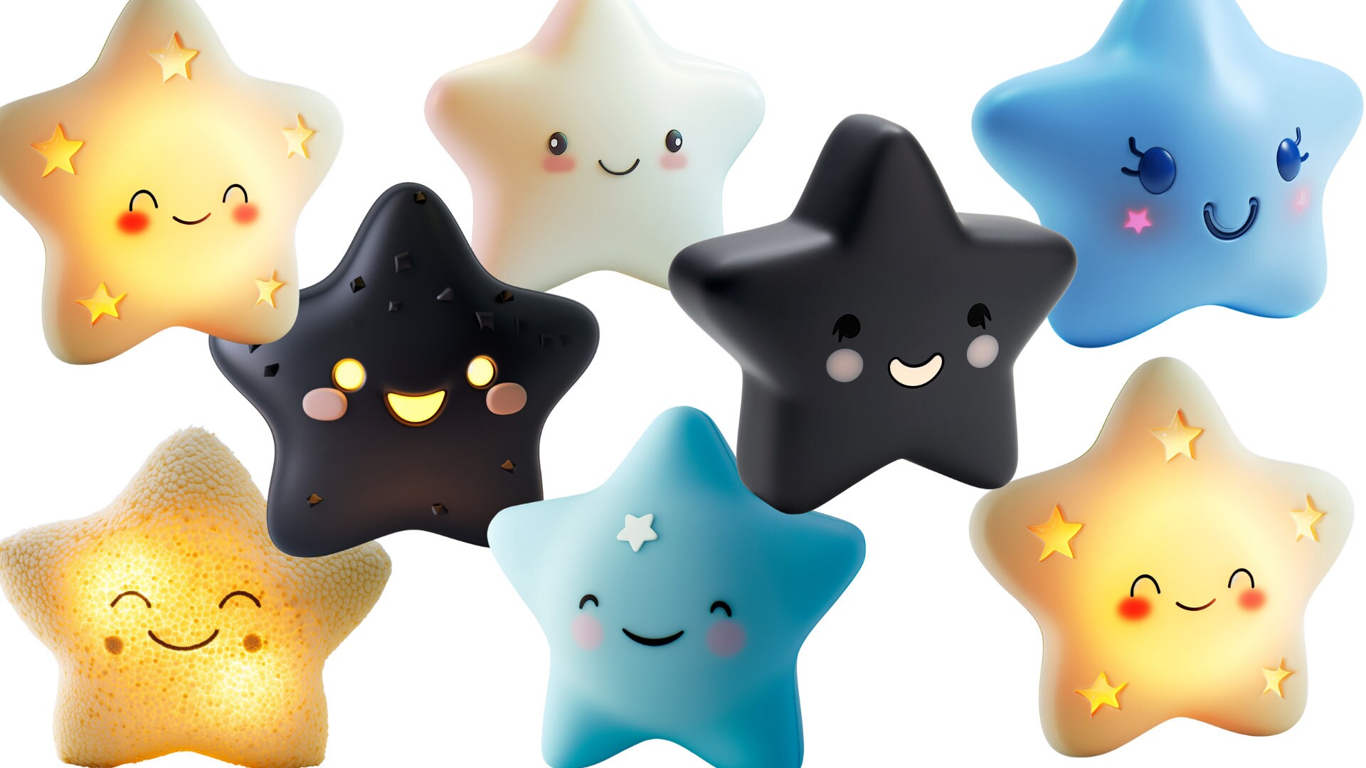 Cute Happy Stars Clip Art, Amazing Gleeful Stars, for Any Design Need ...