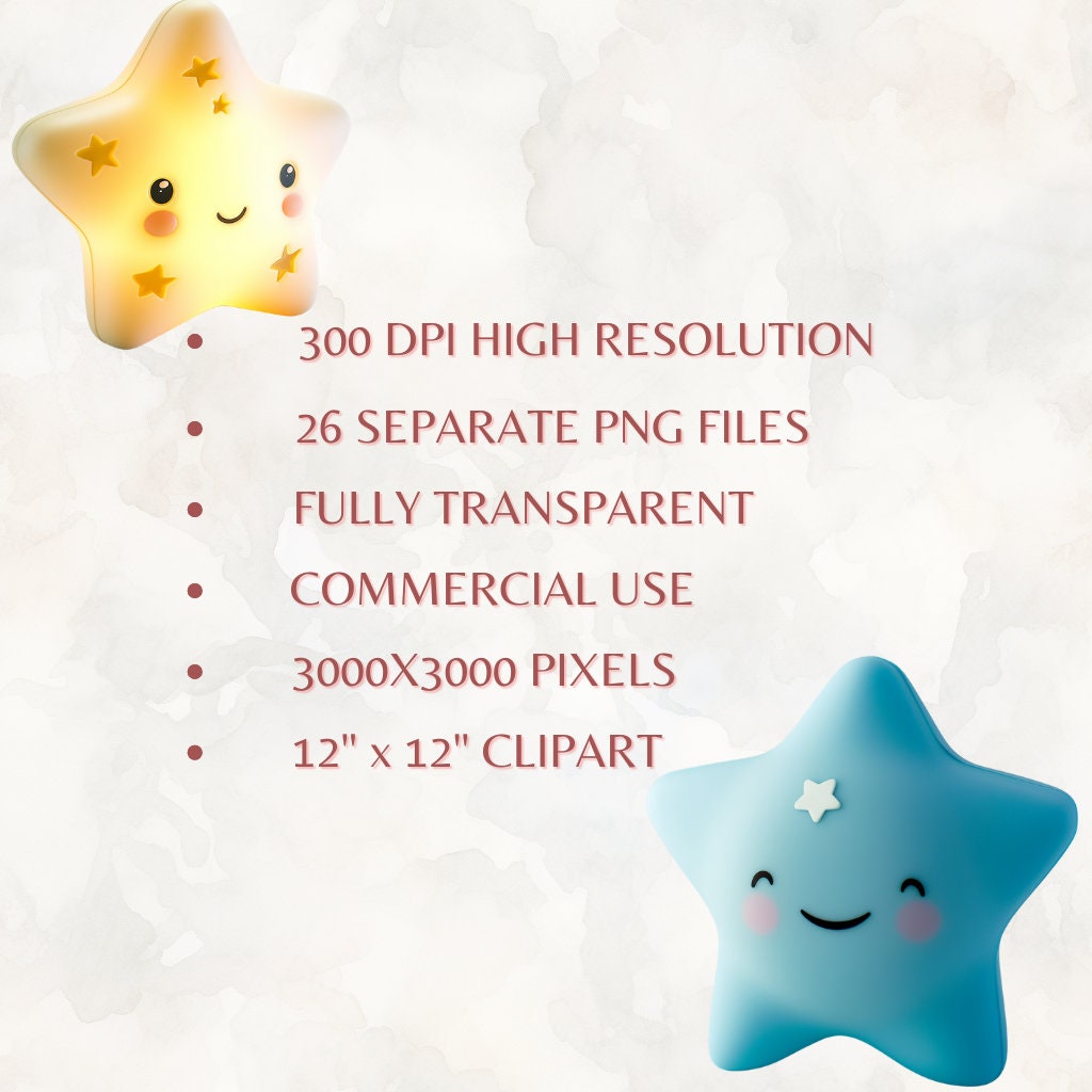 Cute Happy Stars Clip Art, Amazing Gleeful Stars, for Any Design Need ...