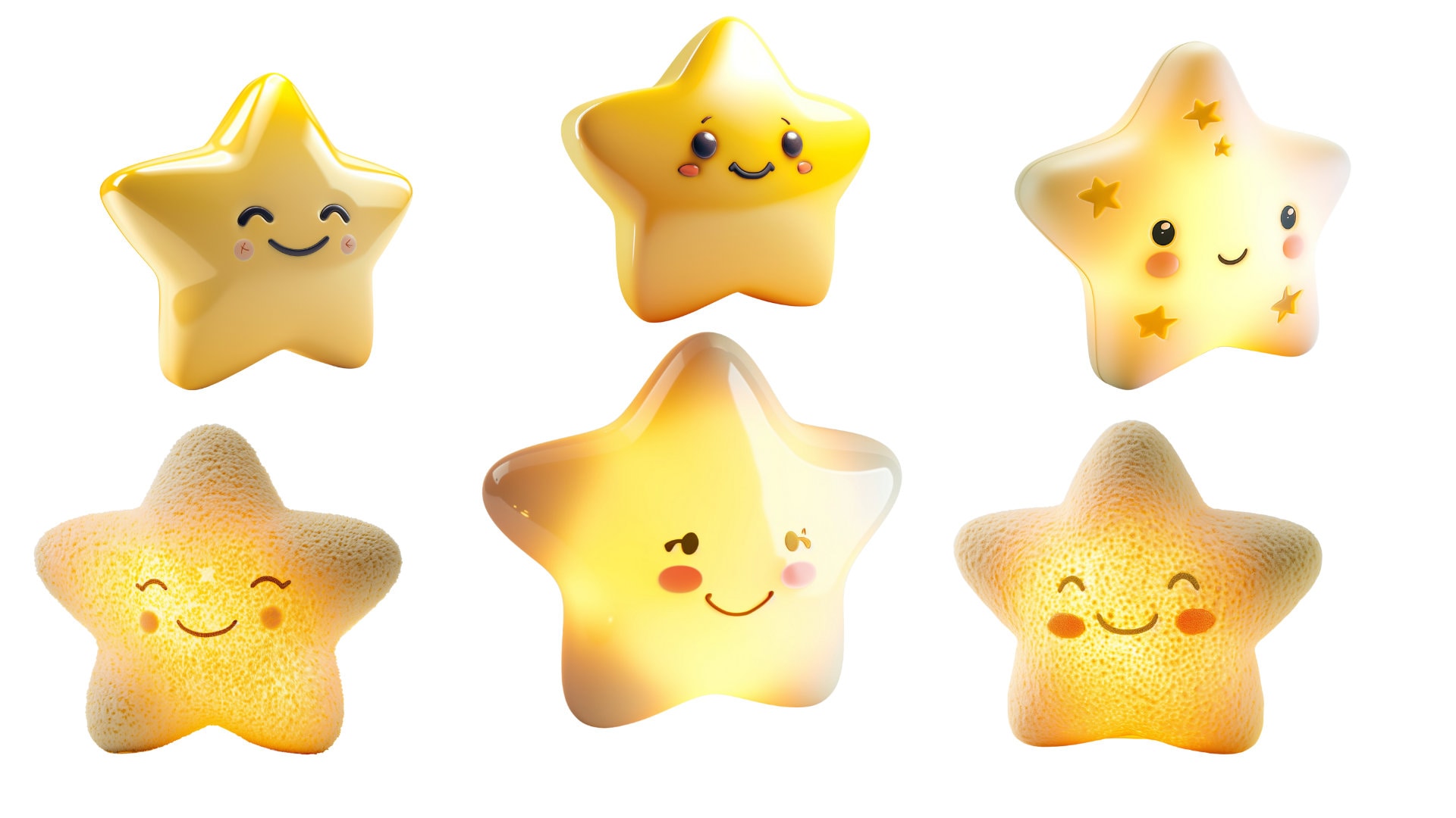 Cute Happy Stars Clip Art, Amazing Gleeful Stars, for Any Design Need ...