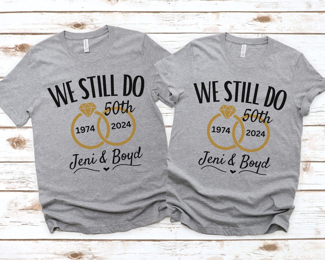 Personalized 50th Anniversary Shirt, Custom Husband and Wife Matching ...