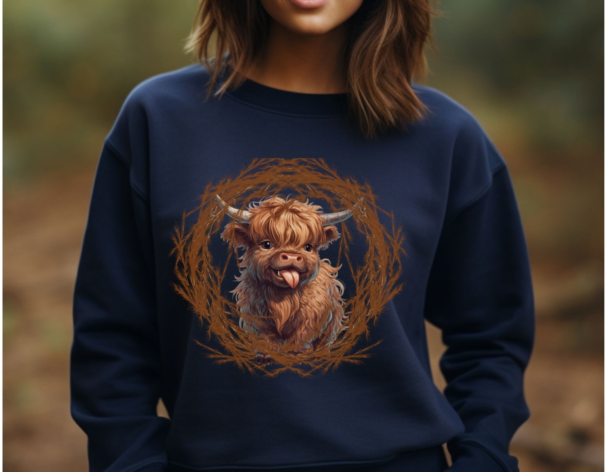 Highland Cow Sweatshirt, Cute Cow Sweatshirt, Gift for Cow Lover, Love ...