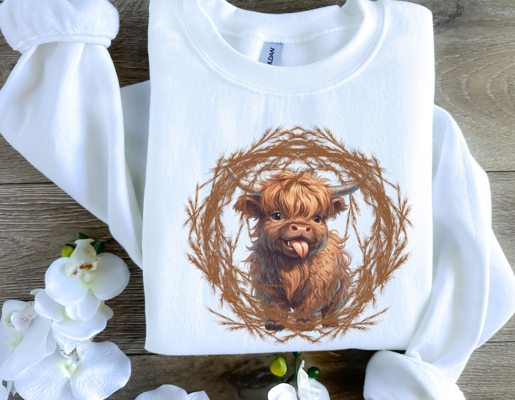 Highland Cow Sweatshirt, Cute Cow Sweatshirt, Gift for Cow Lover, Love ...