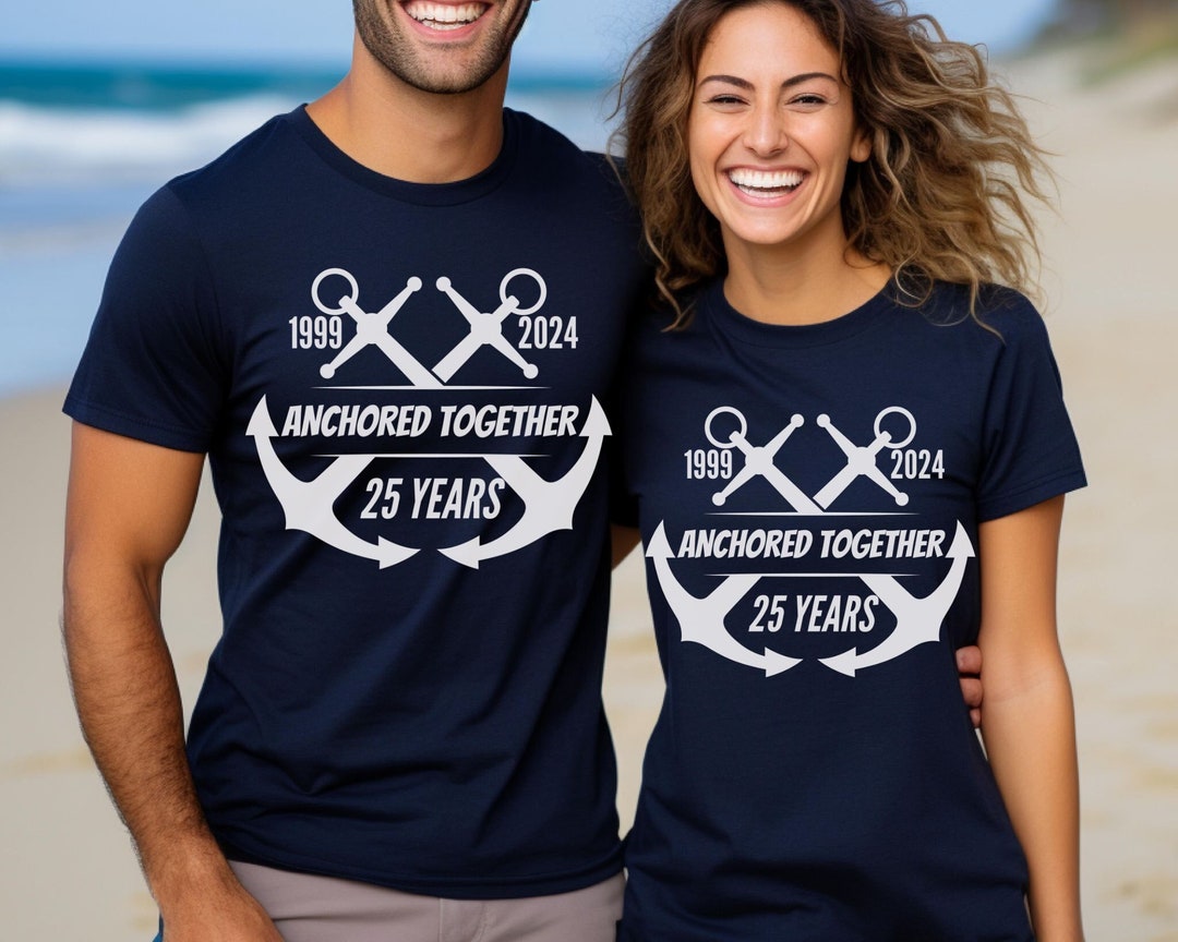 Personalized Anniversary Cruise Shirt, Custom Cruising Shirt, Anchored ...