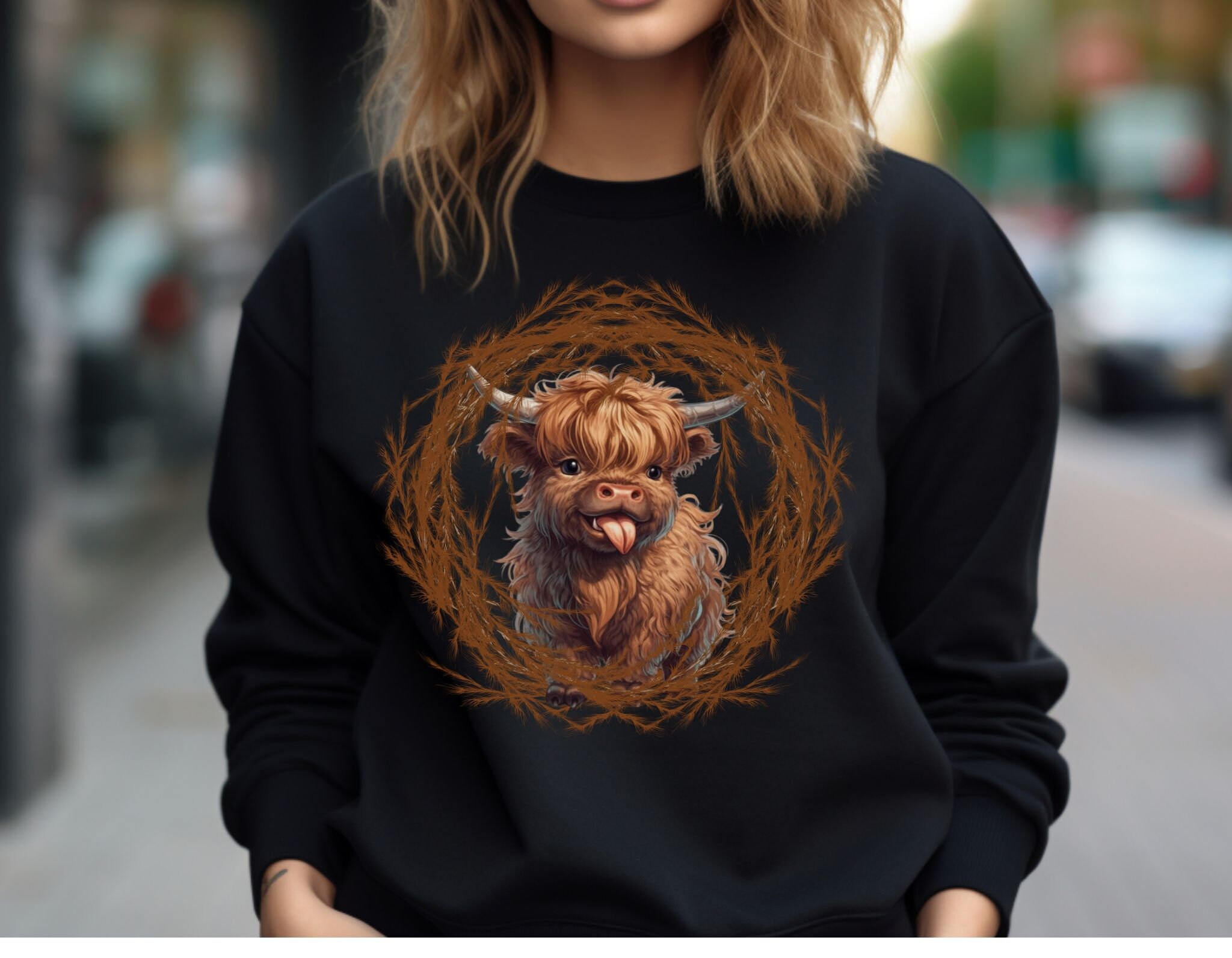 Highland Cow Sweatshirt, Cute Cow Sweatshirt, Gift for Cow Lover, Love ...