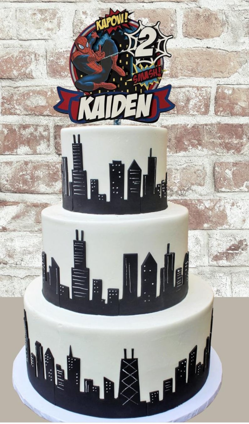 Spider Superhero Cake Topper - Etsy