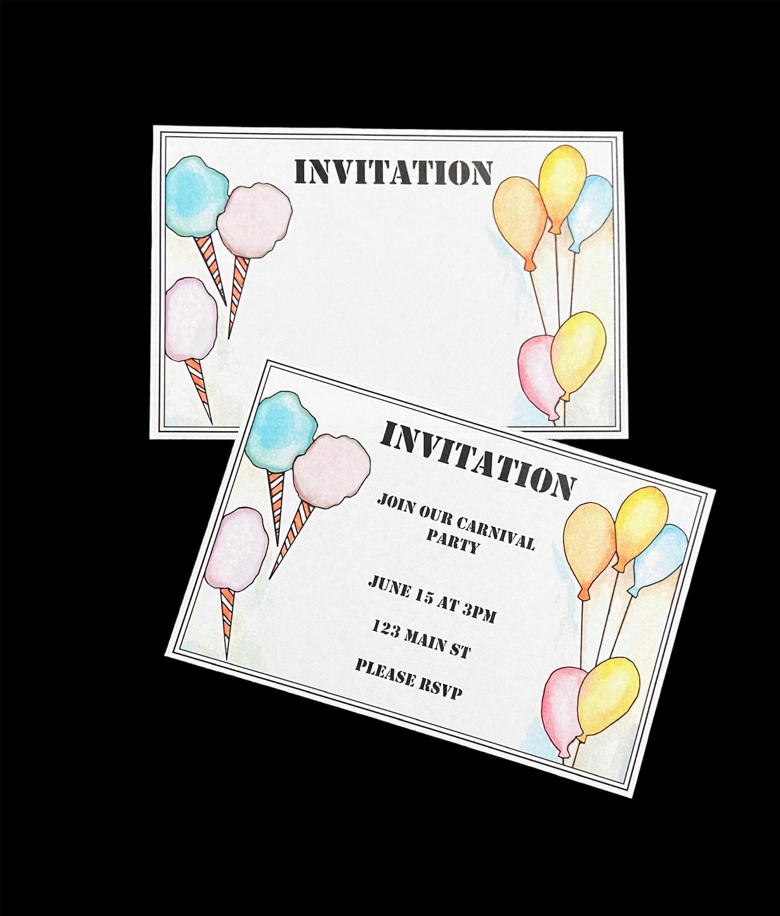 Editable Party Cards - Etsy