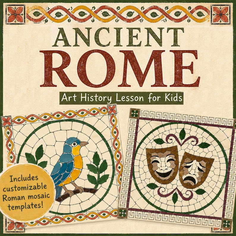 Ancient Rome Art History Lesson for Kids, Roman Mosaic Art Project and ...