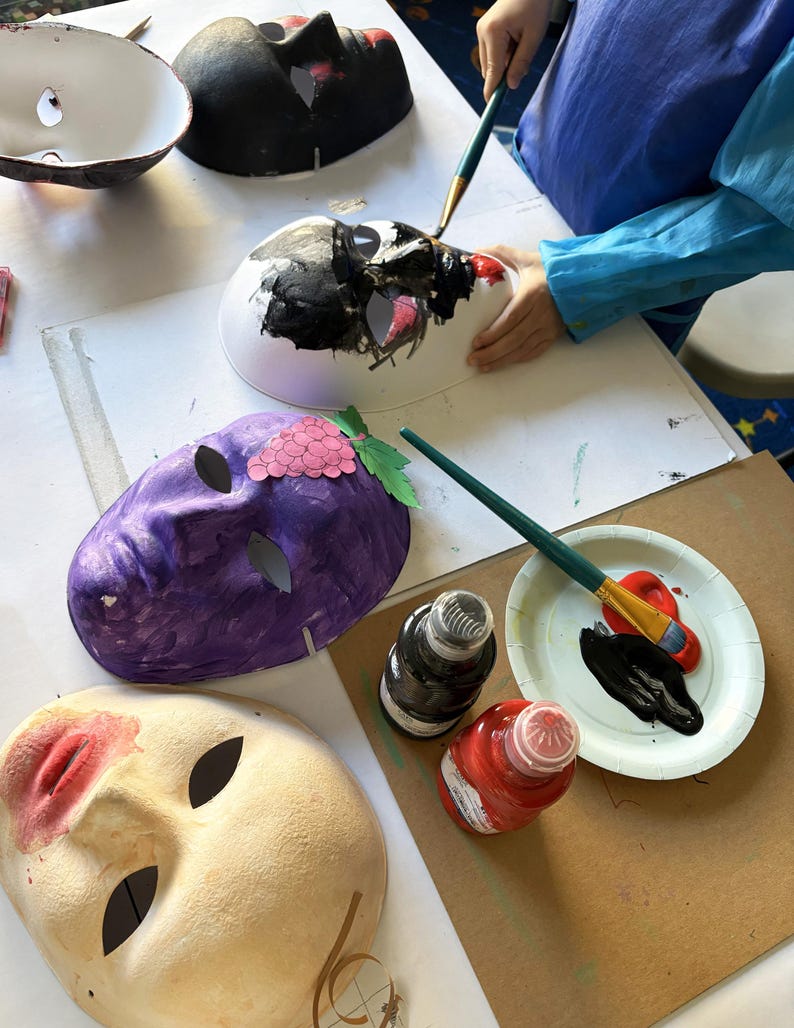 Ancient Greece Art History Lesson for Kids – Greek Theater Mask Project ...