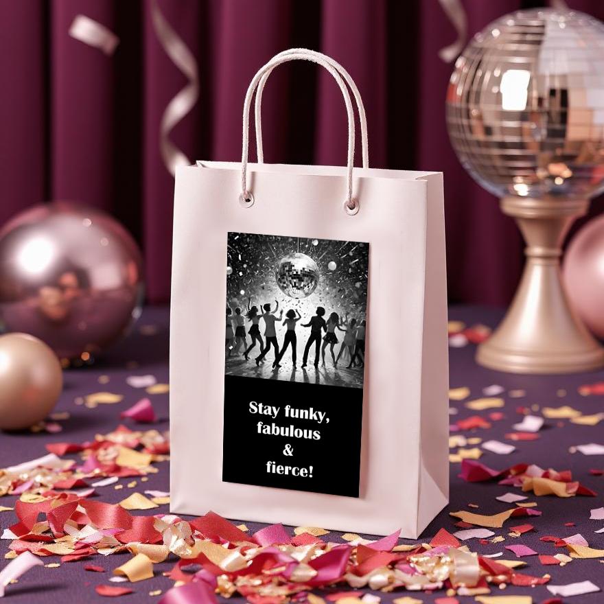 Editable Disco Party Goodie Bag: Personalized Favor Box (digital ...