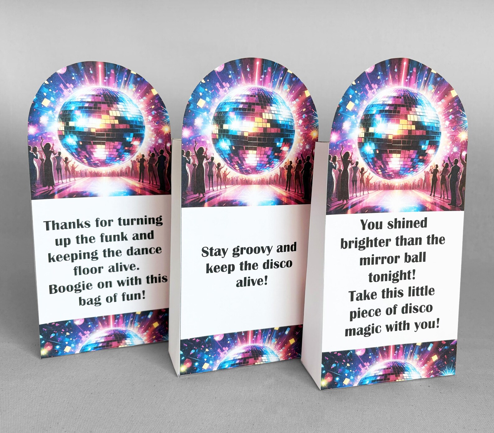DISCO PARTY Favor Box EDITABLE Text Colorful Retro Customizable Party ...