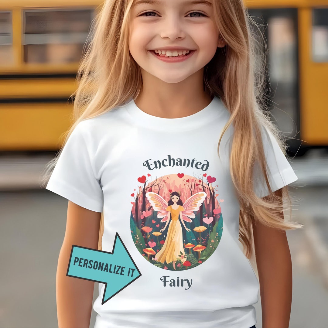 Custom Fairy T-shirt for Kids Personalized Unique Enchanted Forest ...