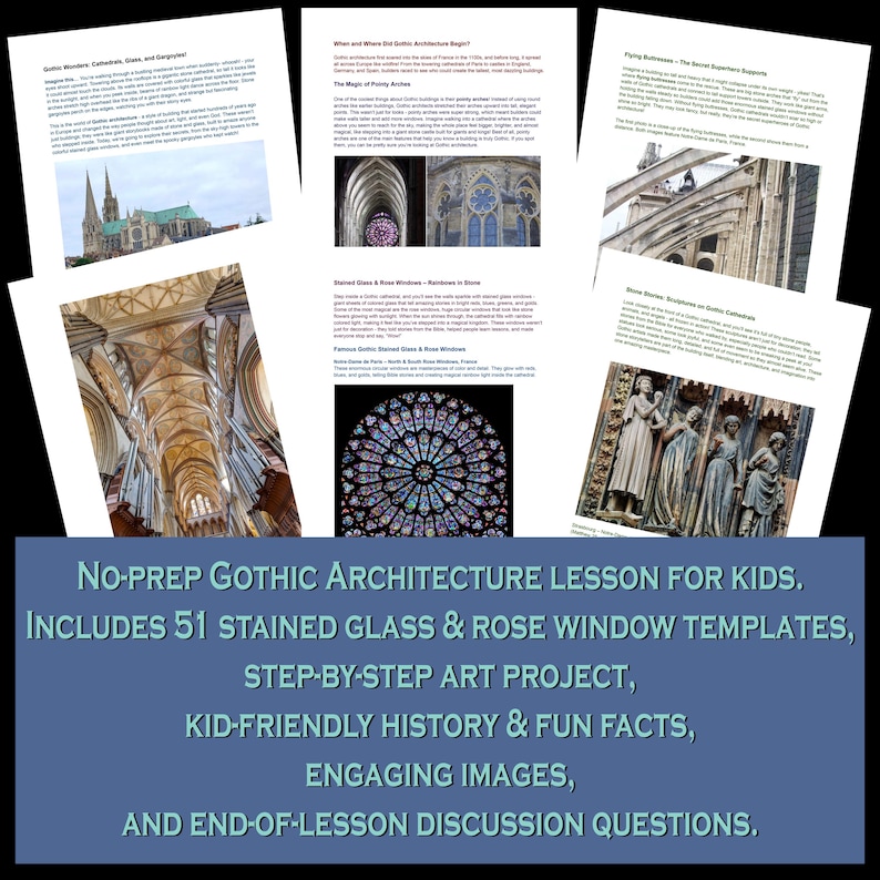 Gothic Architecture Art Lesson for Kids: Stained Glass Project ...