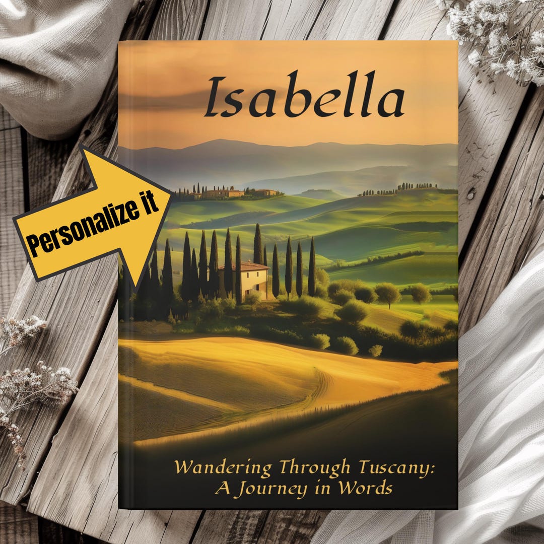 Personalized Tuscany Travel Journal: Italian Sunset Art Diary - Etsy