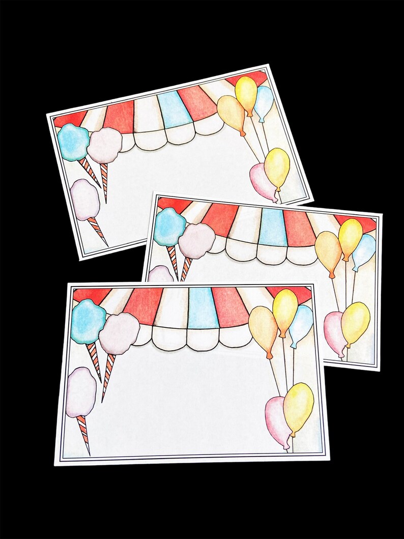 Editable Carnival Party Cards - Etsy