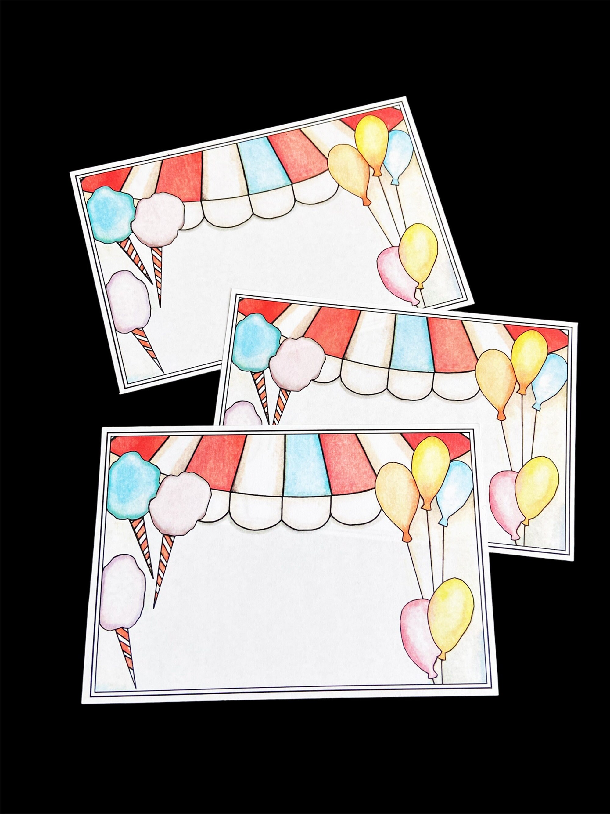 Editable Carnival Party Cards - Etsy