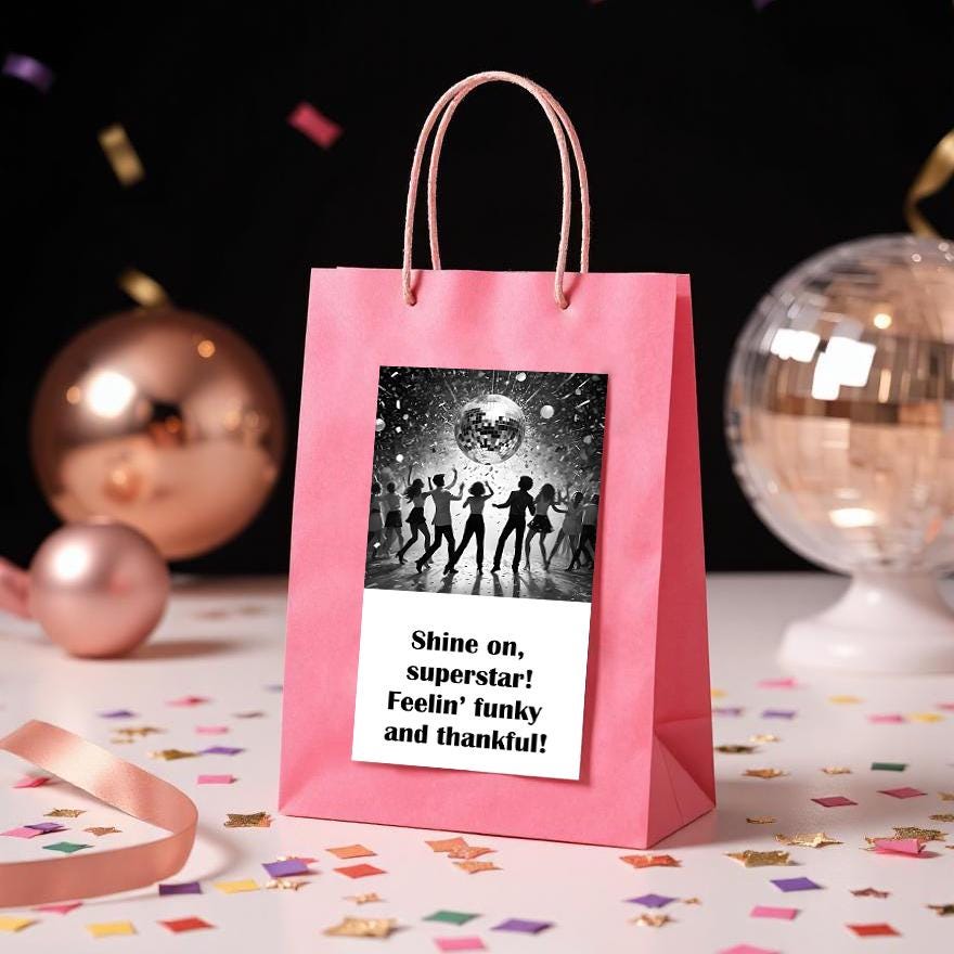 Editable Disco Party Goodie Bag: Personalized Favor Box (digital ...