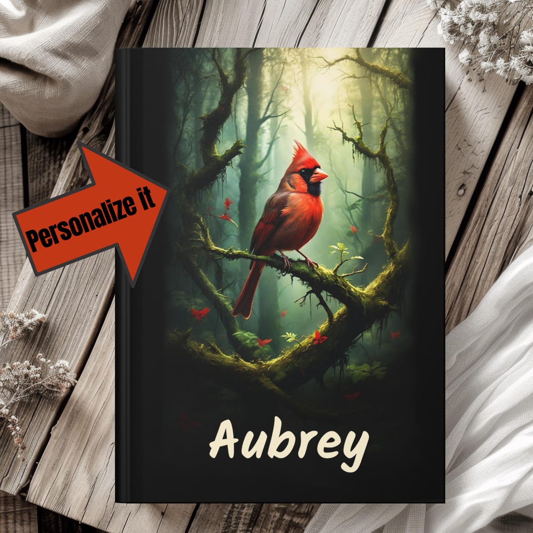 Personalized Red Cardinal Journal: Nature Lover's Writing Diary - Etsy