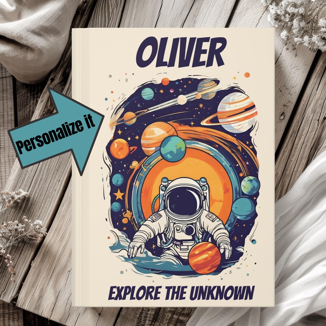 Personalized Astronaut Journal for Space Lovers Lined Notebook for Kids ...