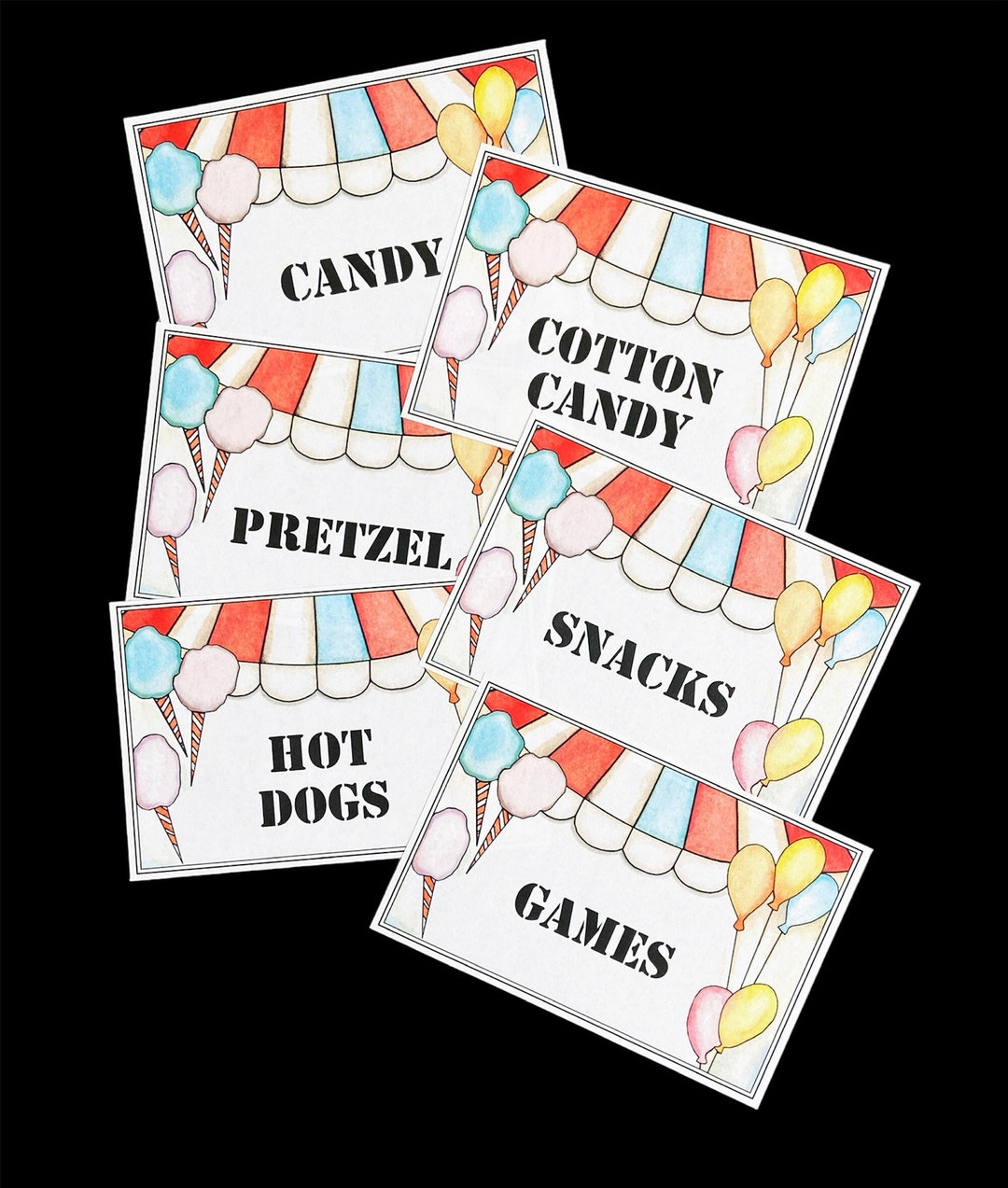 Editable Carnival Party Cards - Etsy