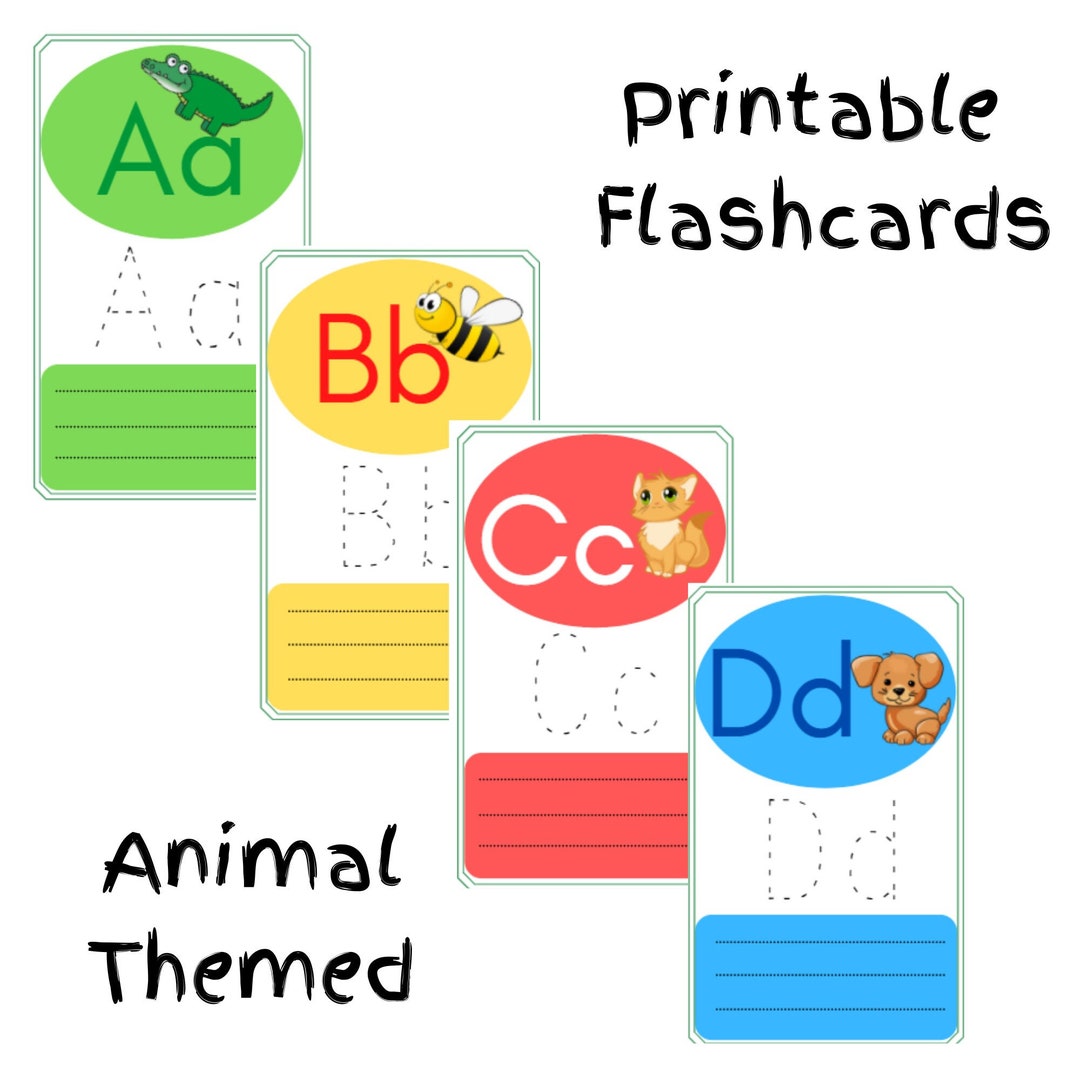Alphabet Flashcards A-Z Laminated Abc Teacher Resource - Etsy