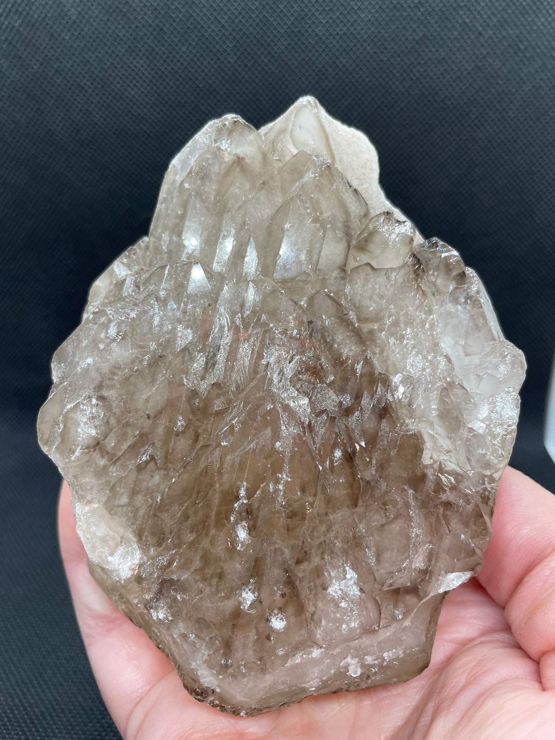 LARGE Smoky Elestial Quartz From Brazil - Amazing Crystal Growth Face ...
